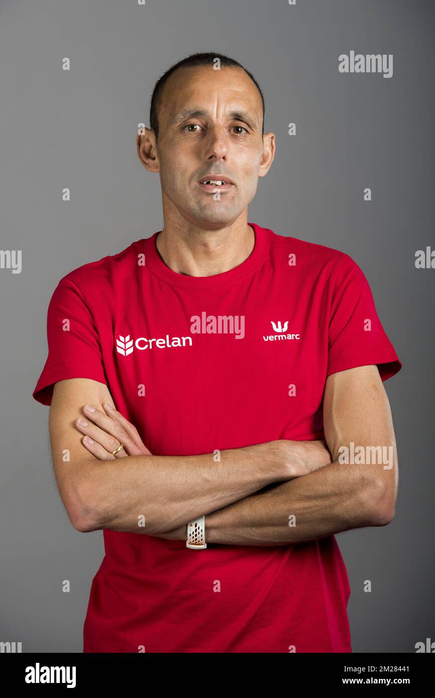 Belgian Abdelhadi El Hachimi poses for the photographer during a ...