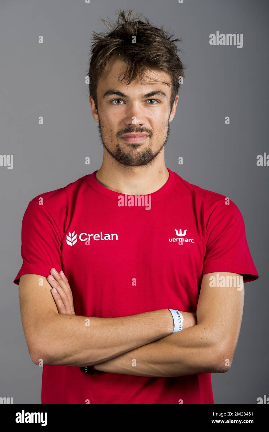 Dries De Smet poses for the photographer during a photoshoot at the Belgian Athletics ...
