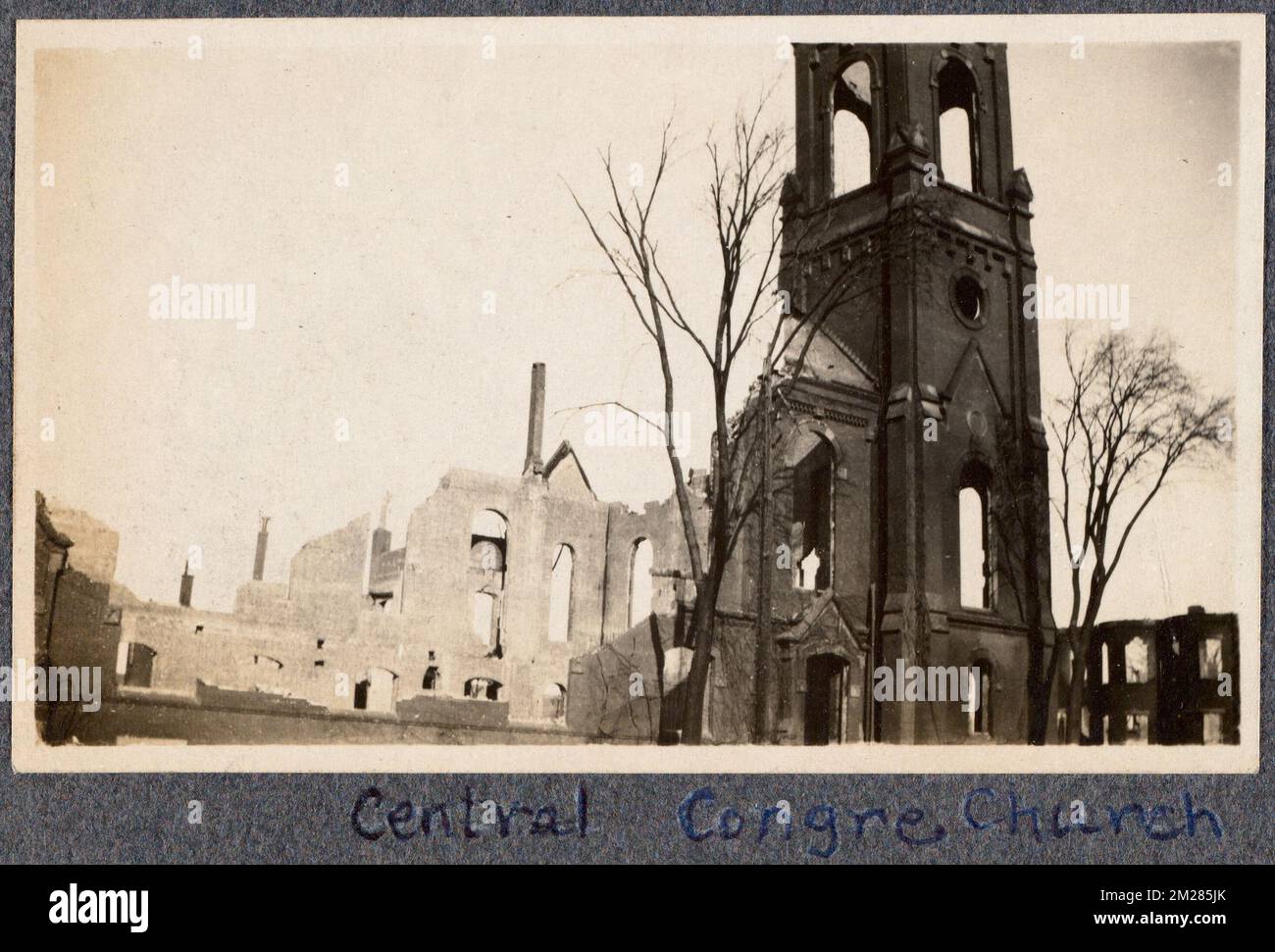 Chelsea fire, Central Congre. Church , Fires, Ruins, Congregational ...