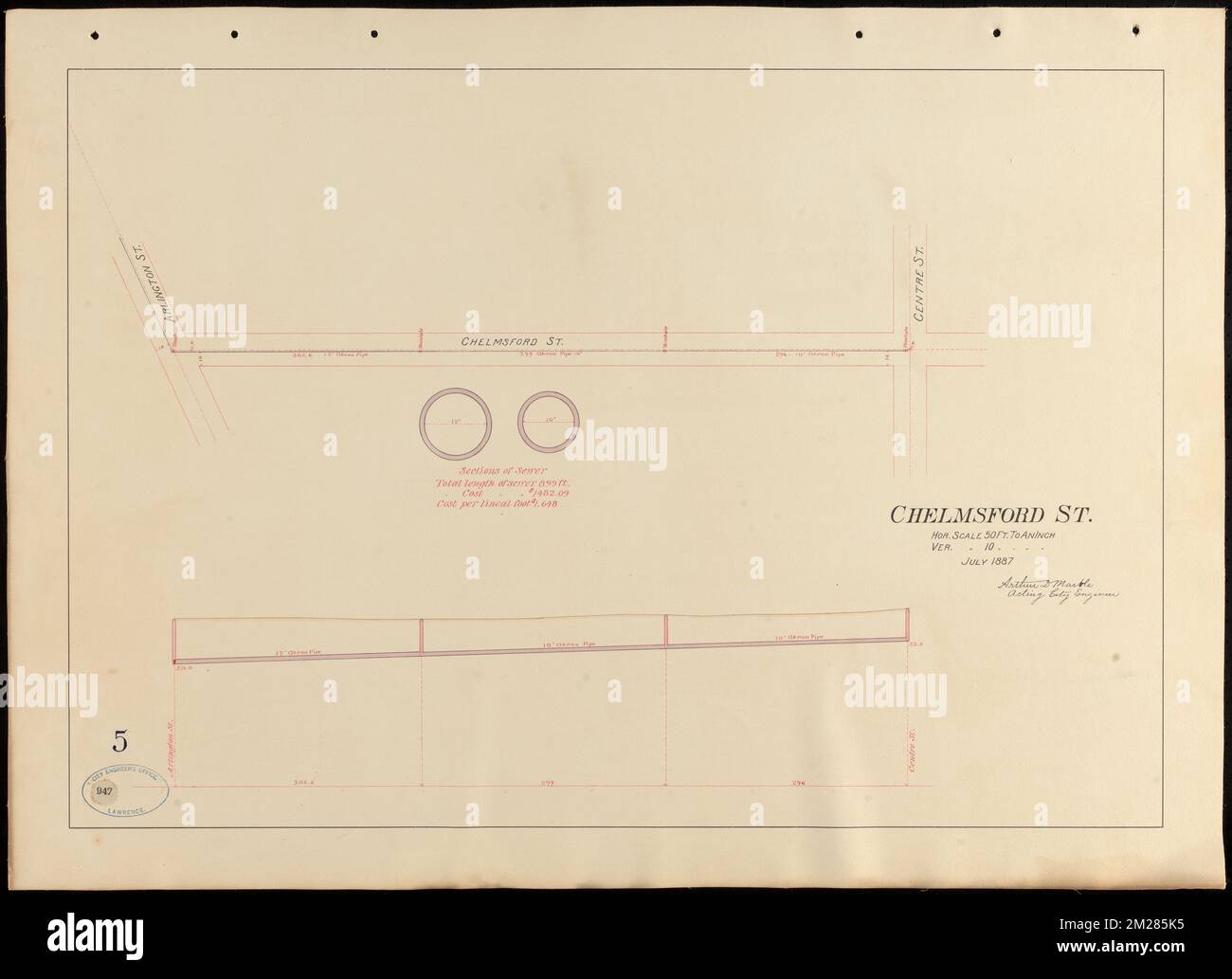 Chelmsford St. , Streets. Lawrence Stock Photo - Alamy