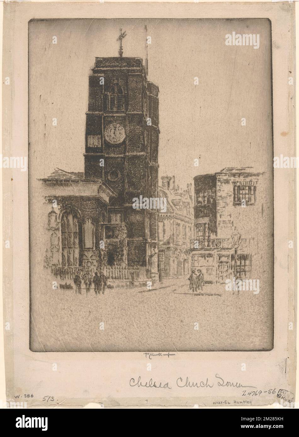 Chelsea Church tower , Churches, Towers, Cities & towns. Joseph Pennell ...