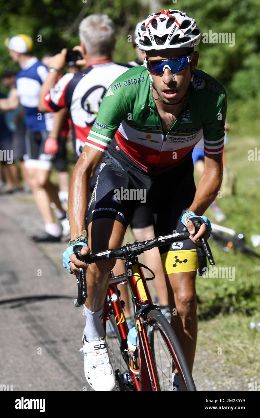 Italian Fabio Aru of Astana Pro Time pictured in action during the ...
