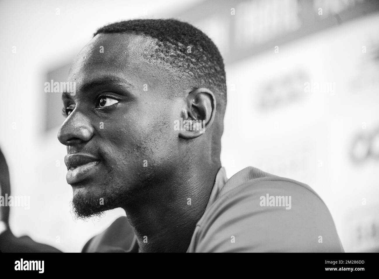 Standard's Paul-Jose Mpoku Ebunge pictured during a press conference of ...