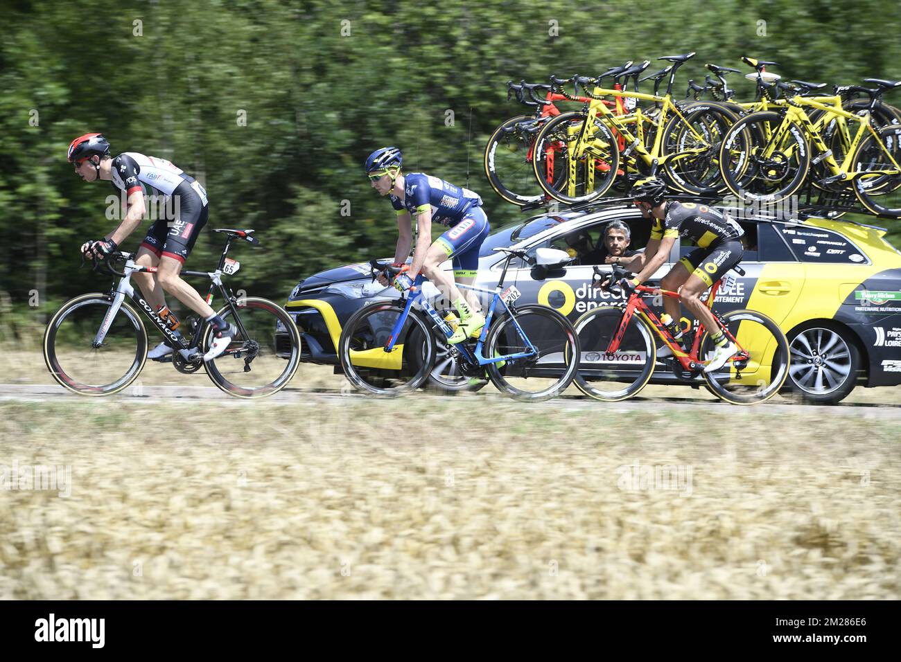 Norway's Vegard Stake Laengen of UAE Team Emirates, Belgian Frederik ...