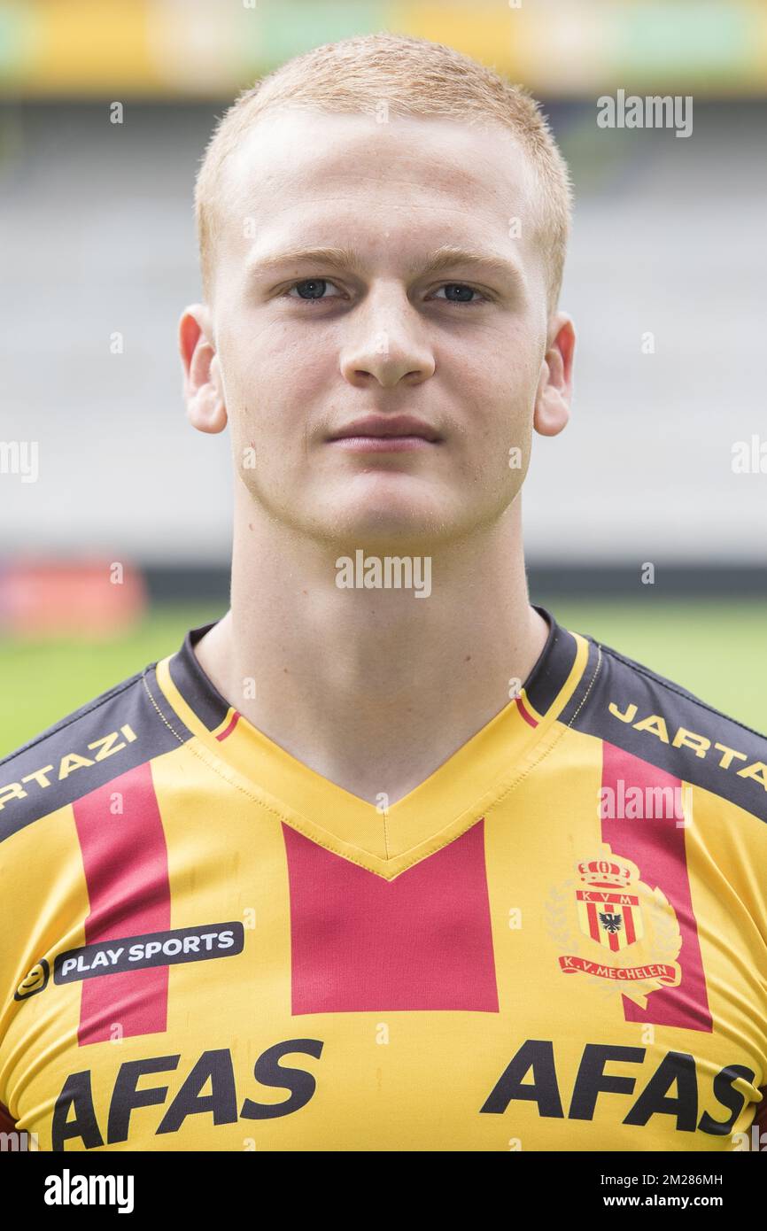Mechelen's Jules Van Cleemput poses for photographer at the 2017-2018 season photo shoot of ...