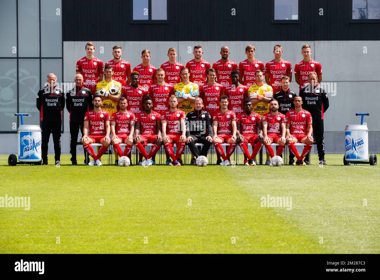(Back row) Essevee's Pieter De Smet, Yoan Severin, Ben Reichert, Sander ...