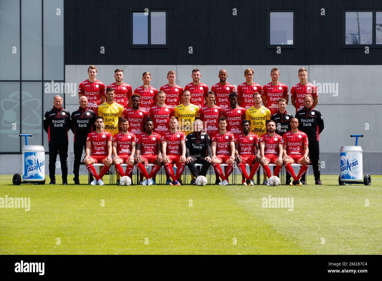 (Back row) Essevee's Pieter De Smet, Yoan Severin, Ben Reichert, Sander ...