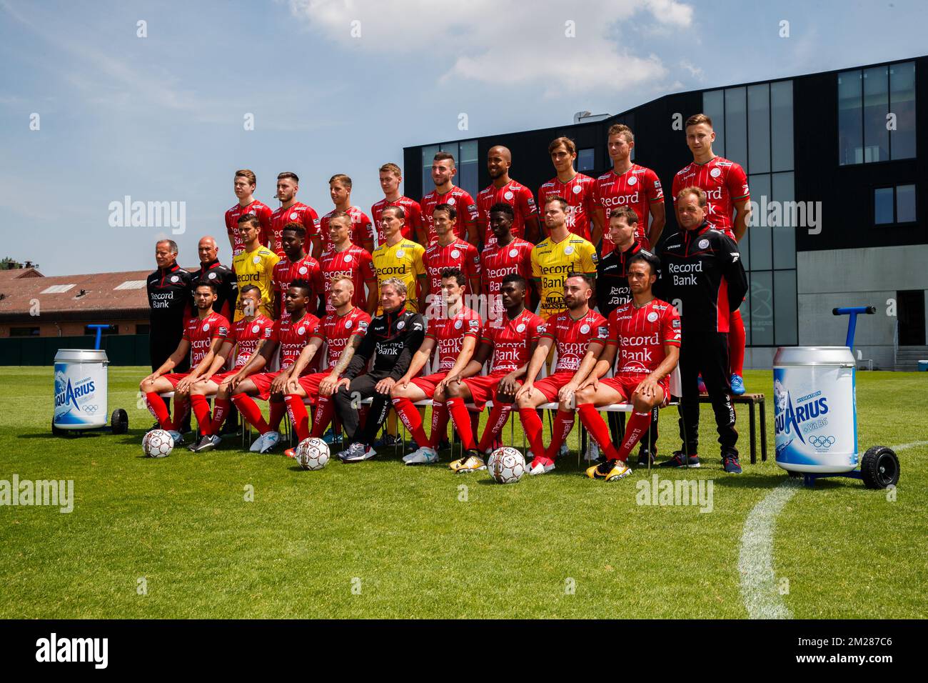 (Back row) Essevee's Pieter De Smet, Yoan Severin, Ben Reichert, Sander ...