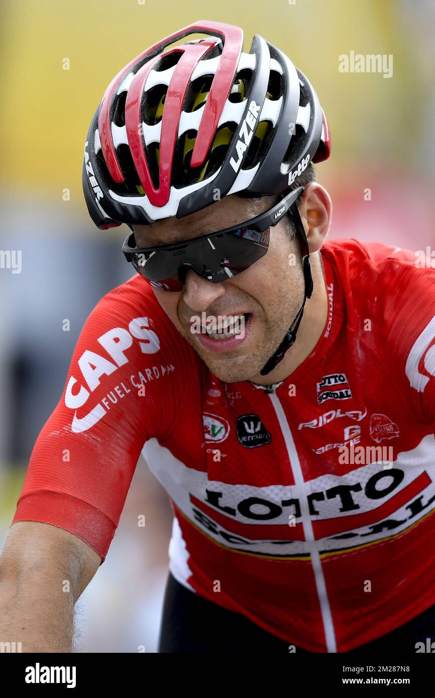 French Tony Gallopin of Lotto Soudal pictured during the eighth stage ...