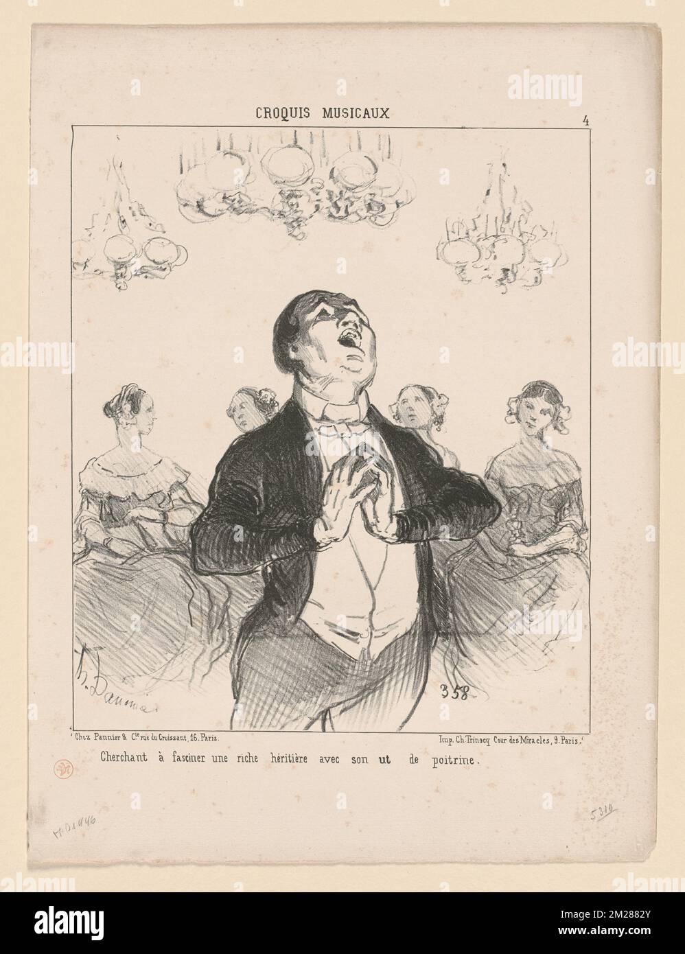 Cherchant à fasciner une riche.... Honoré Daumier (1808-1879 ...
