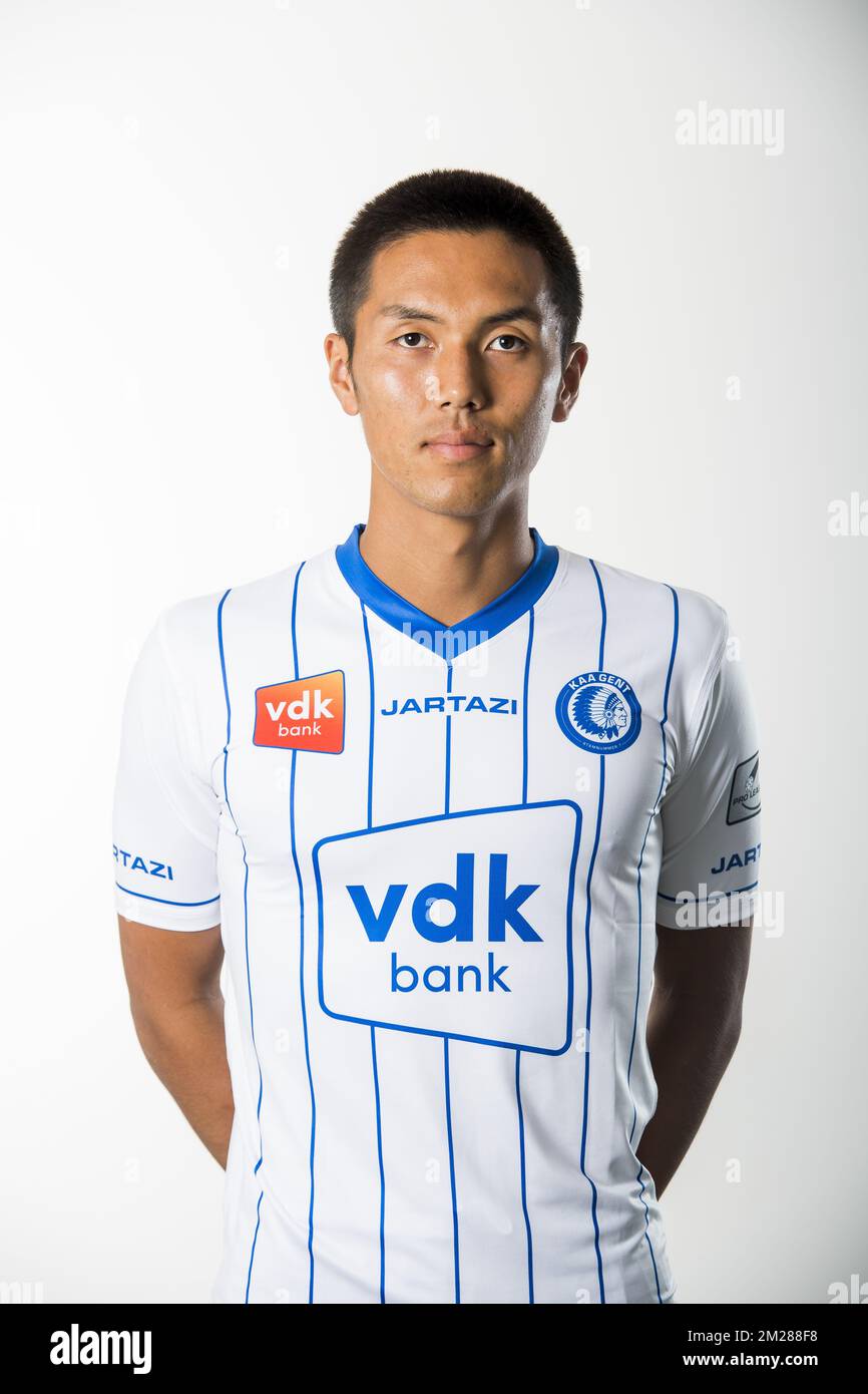 Gent's Yuya Kubo poses for photographer at the 2017-2018 season photo ...