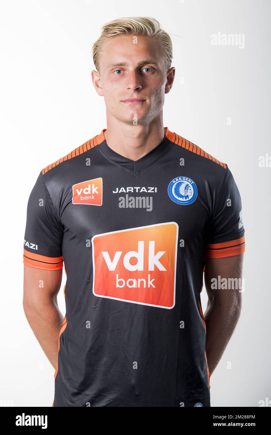 Gent's goalkeeper Jacob Rinne poses for photographer at the 2017-2018 ...