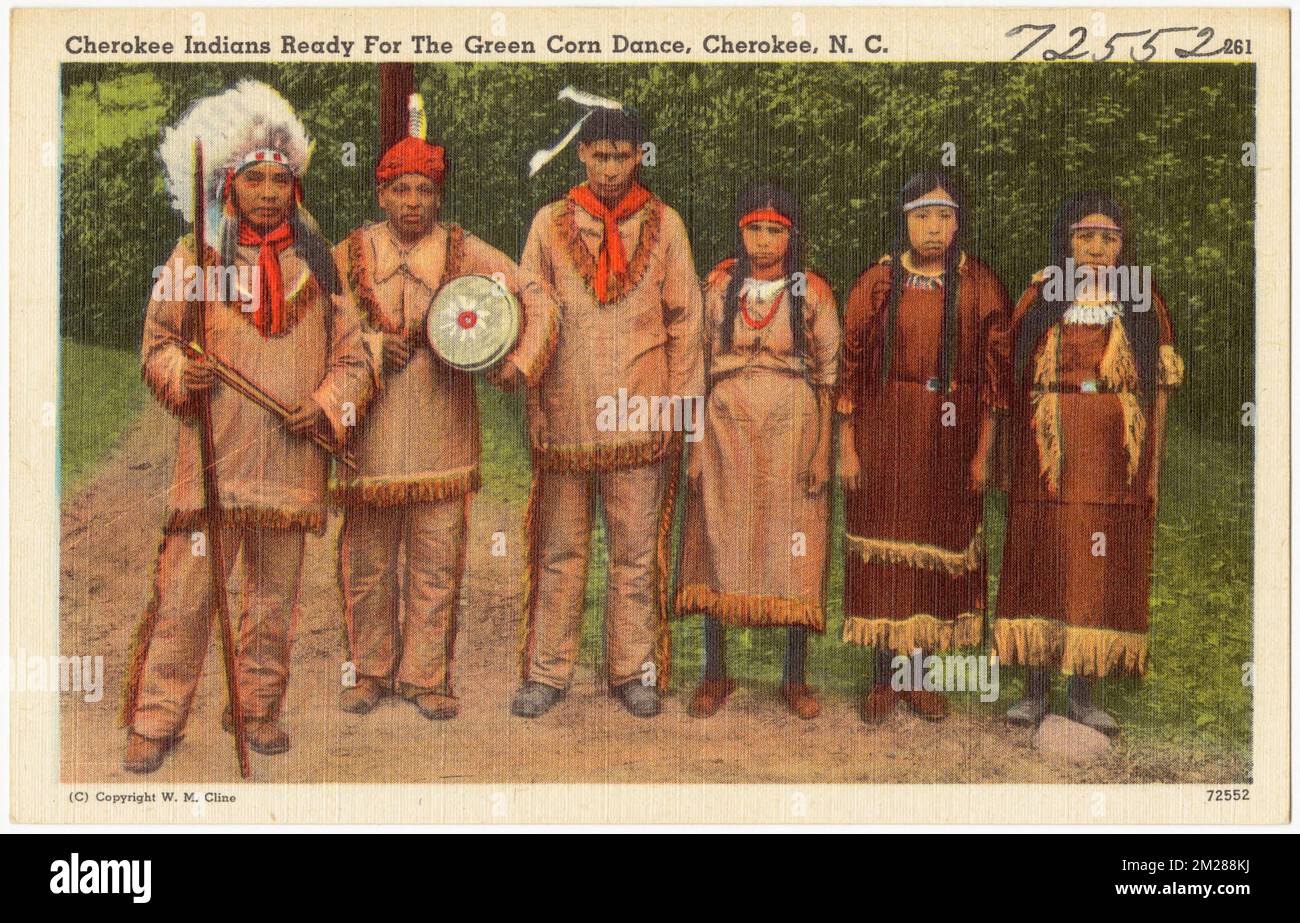 Cherokee Indians ready for The Green Corn Dance, Cherokee, N. C ...