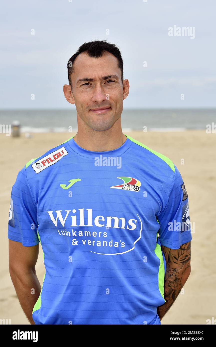 Oostende's goalkeeper Silvio Proto poses for photographer at the 2017 ...