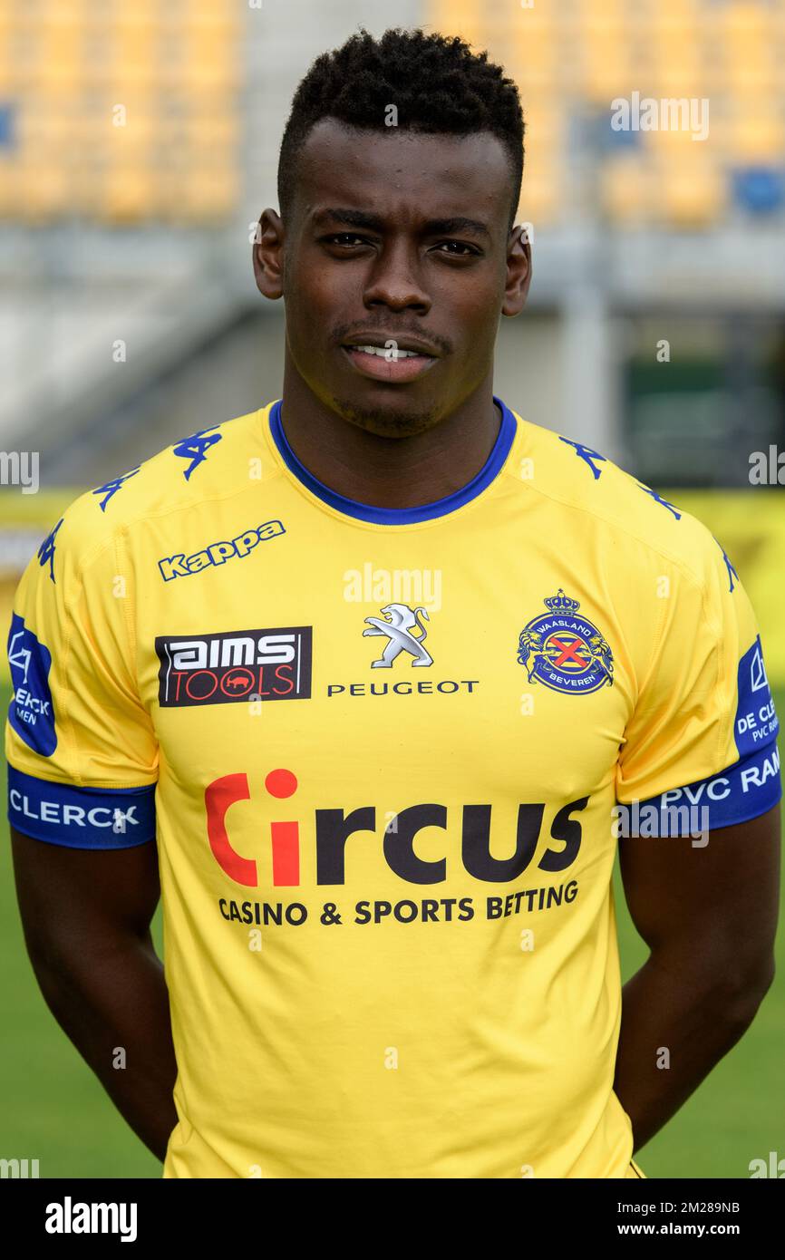 Waasland-Beveren's Jonathan Buatu Mananga poses for the photographer at ...