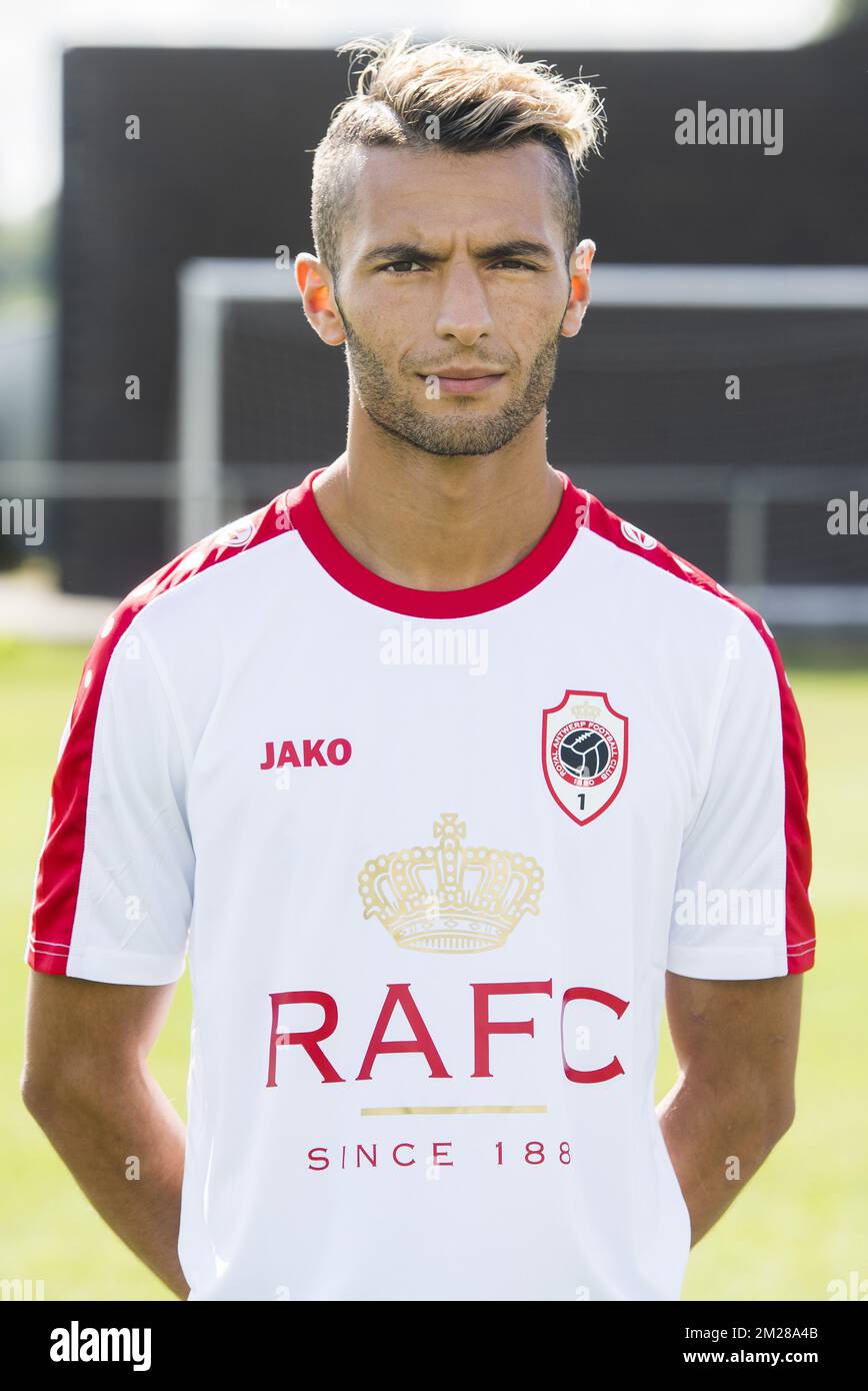 Antwerp's Reda Jaadi poses for the photographer at the 2017-2018 season ...