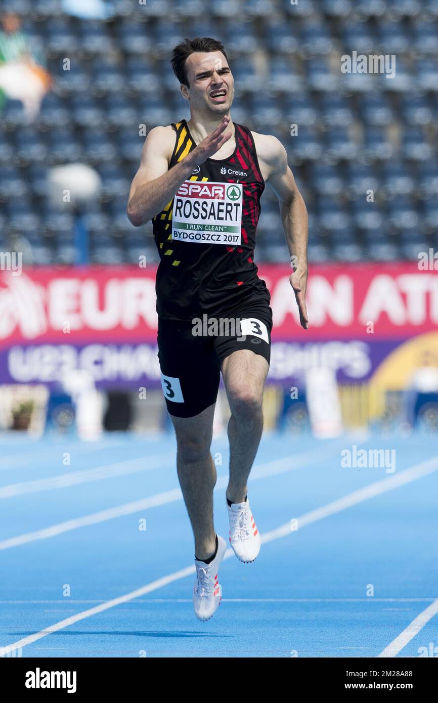 Michael Rossaert pictured in action during the men's 400m on the first ...