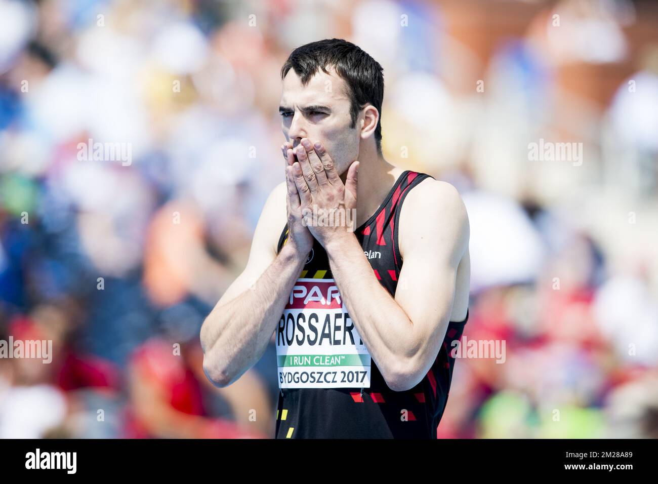 Michael Rossaert pictured in action during the men's 400m on the first ...