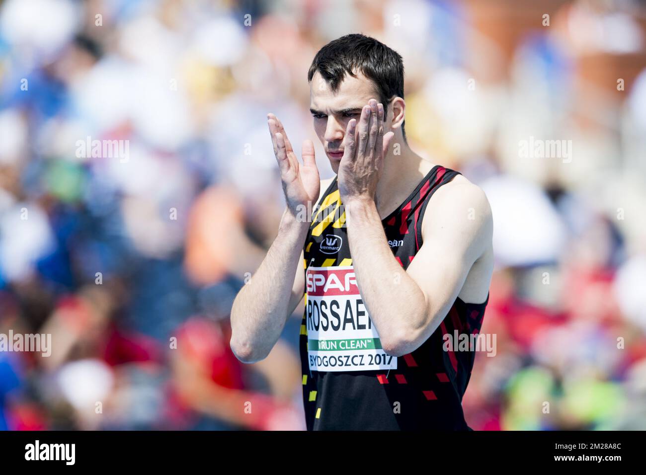 Michael Rossaert pictured in action during the men's 400m on the first ...