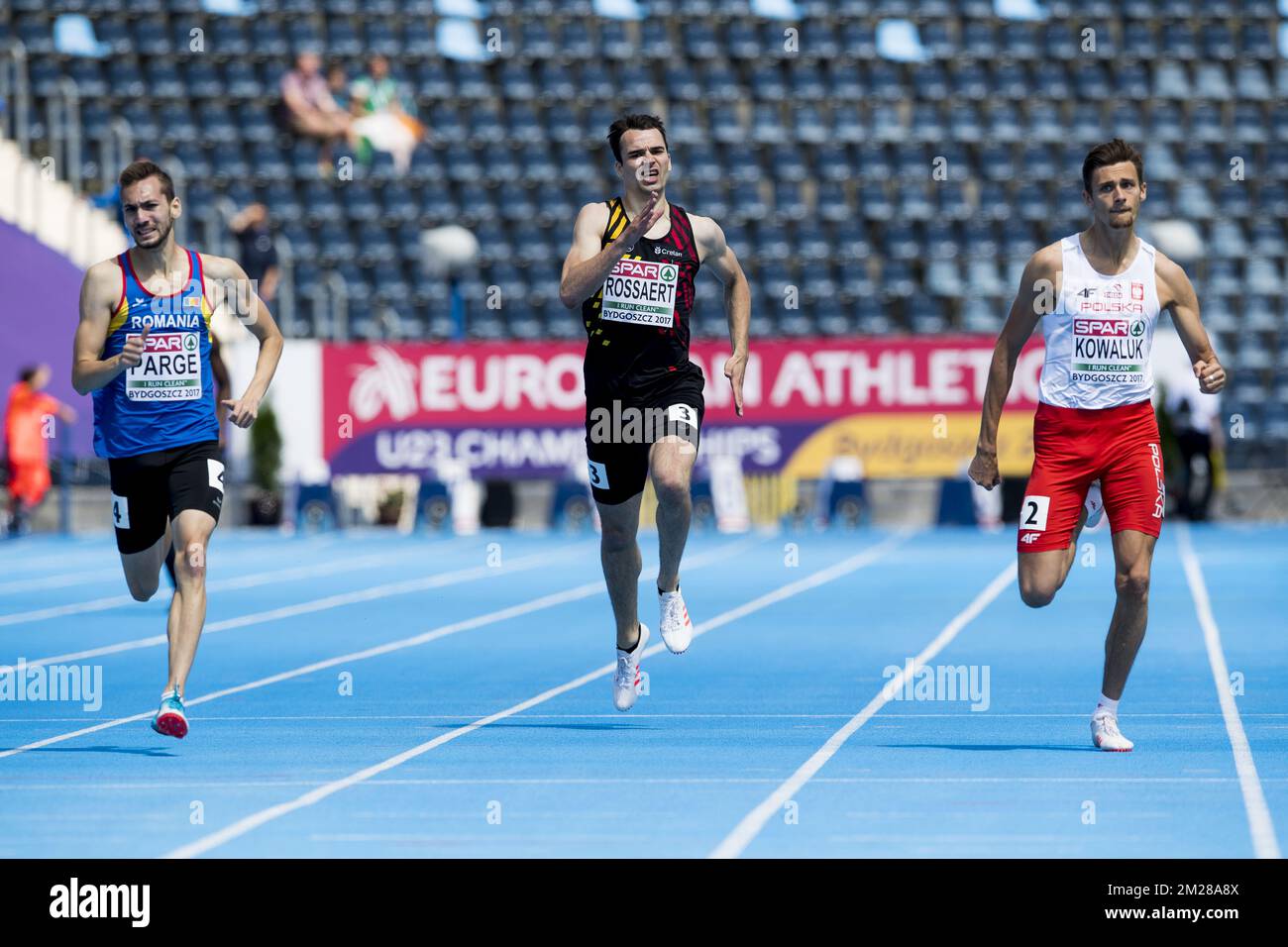 Michael Rossaert pictured in action during the men's 400m on the first ...