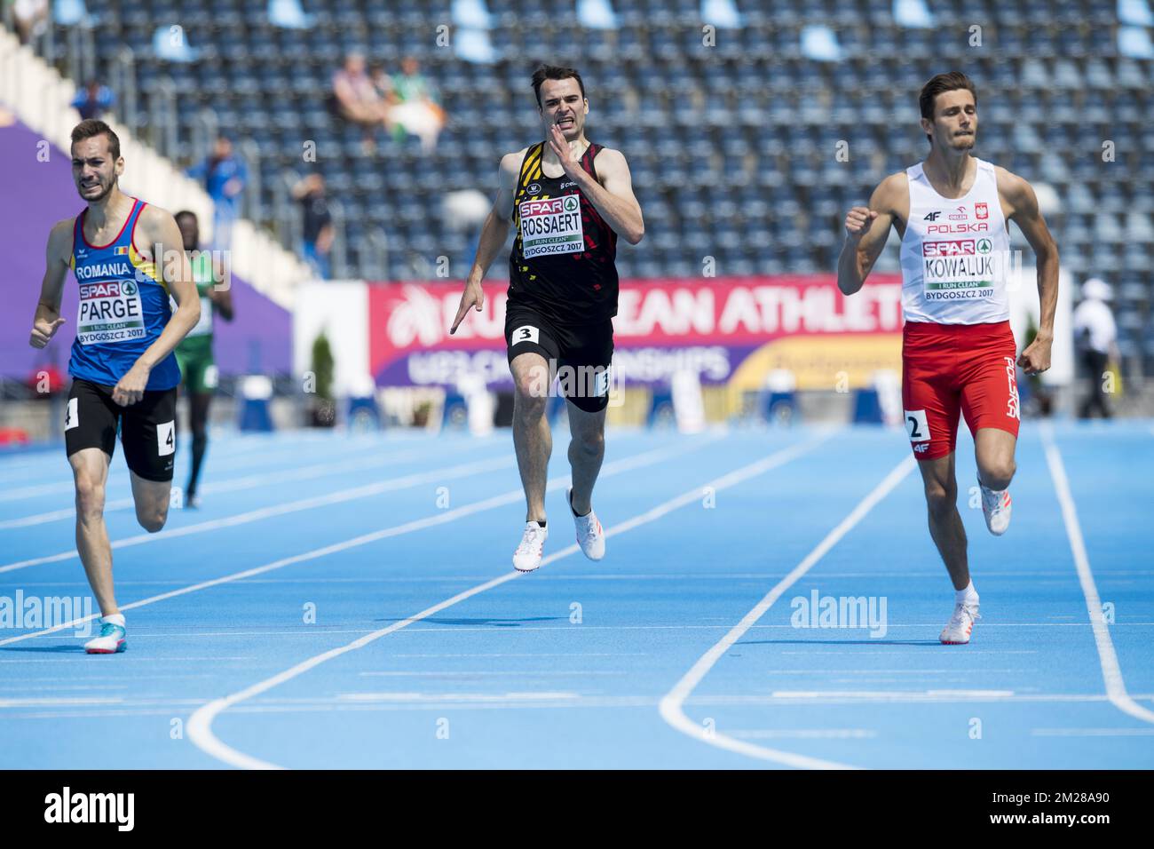 Michael Rossaert pictured in action during the men's 400m on the first ...
