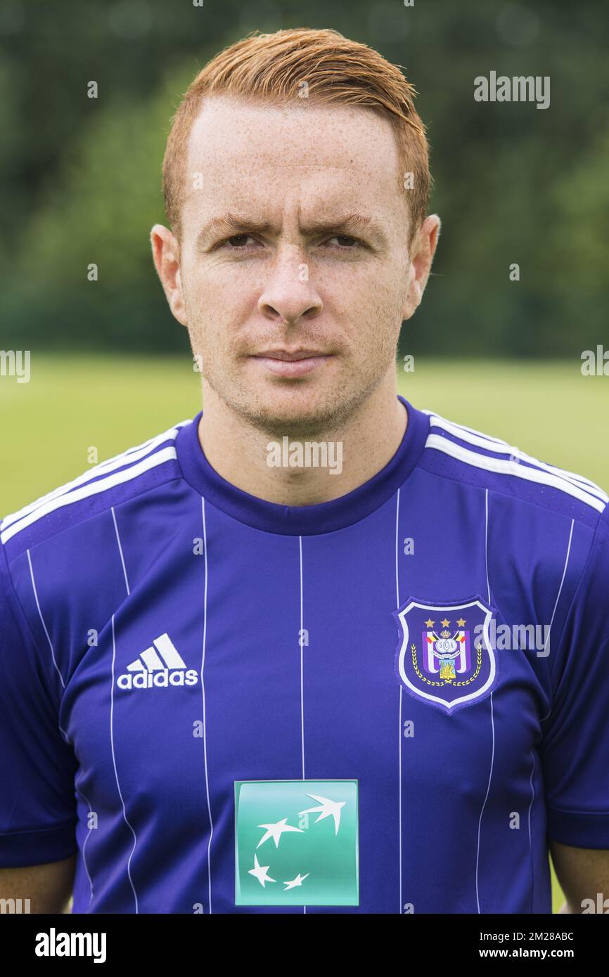 Anderlecht's Adrien Trebel poses for photographer at the 2017-2018 ...