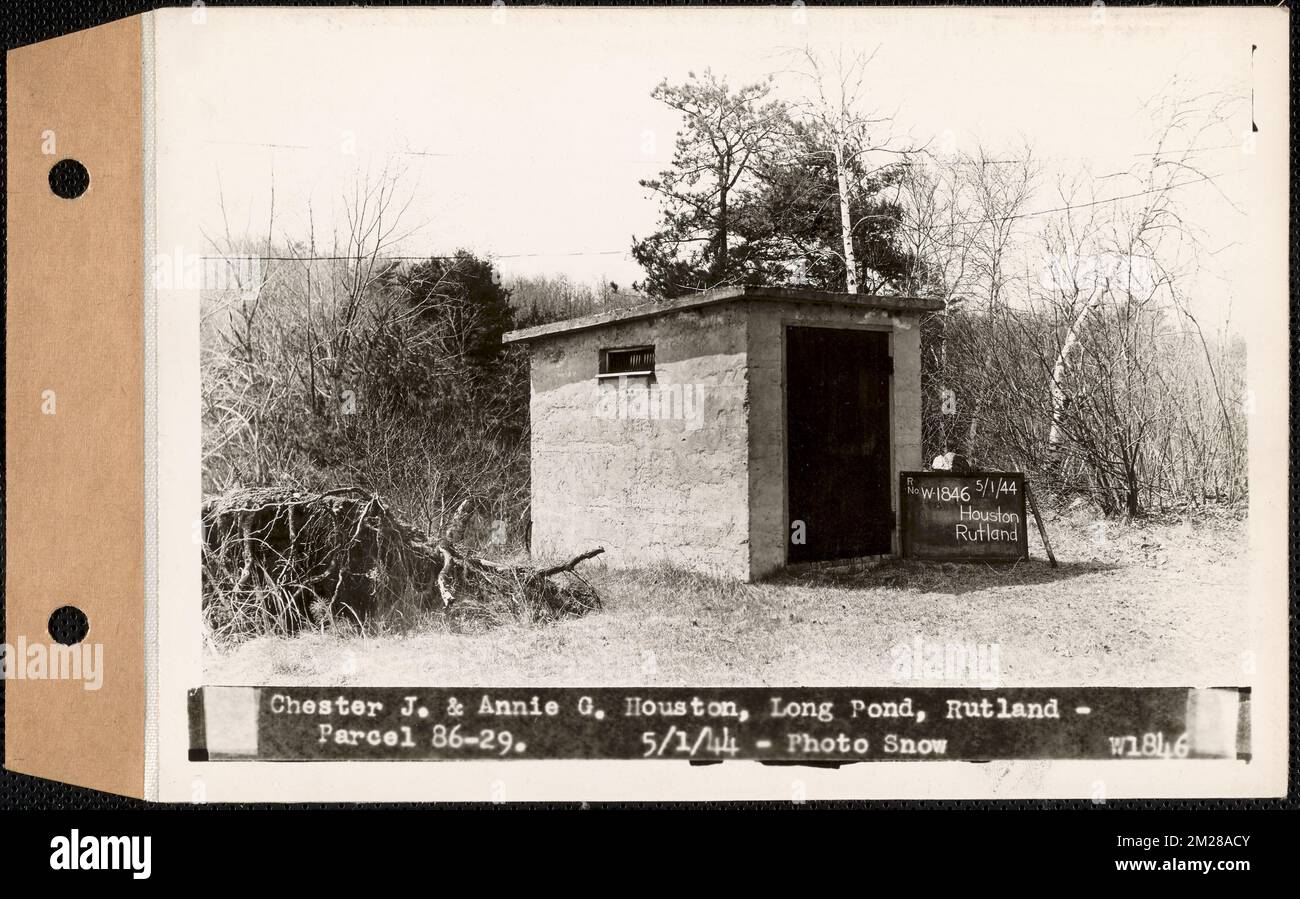 Chester J. and Annie G. Houston, shed, Long Pond, Rutland, Mass., May 1 ...