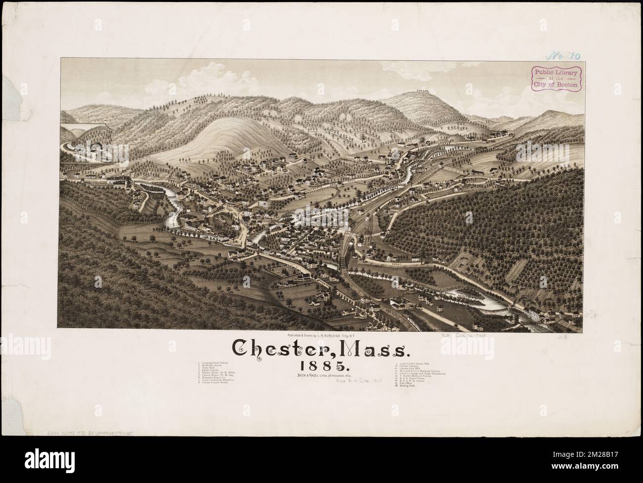 Chester, Mass : 1885 , Chester Mass., Aerial views Norman B. Leventhal ...