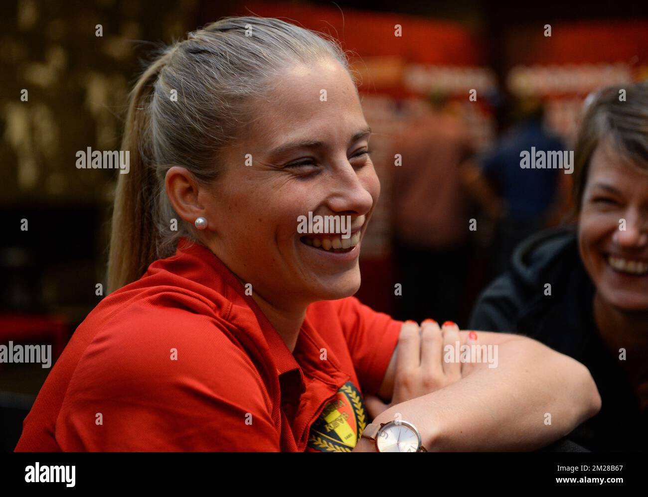 Belgium's Jana Coryn pictured during a press conference of the Belgian ...
