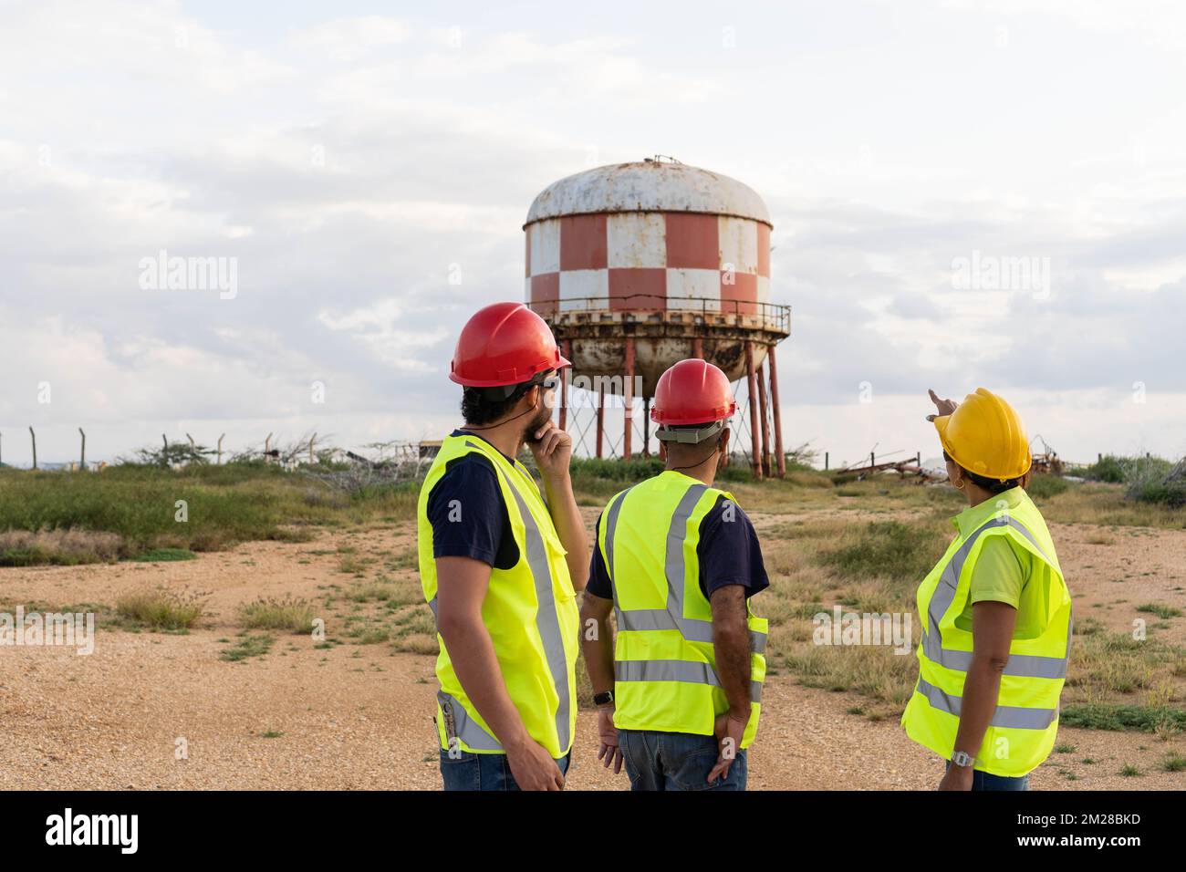 Engineers working in an industrial park Stock Photo - Alamy