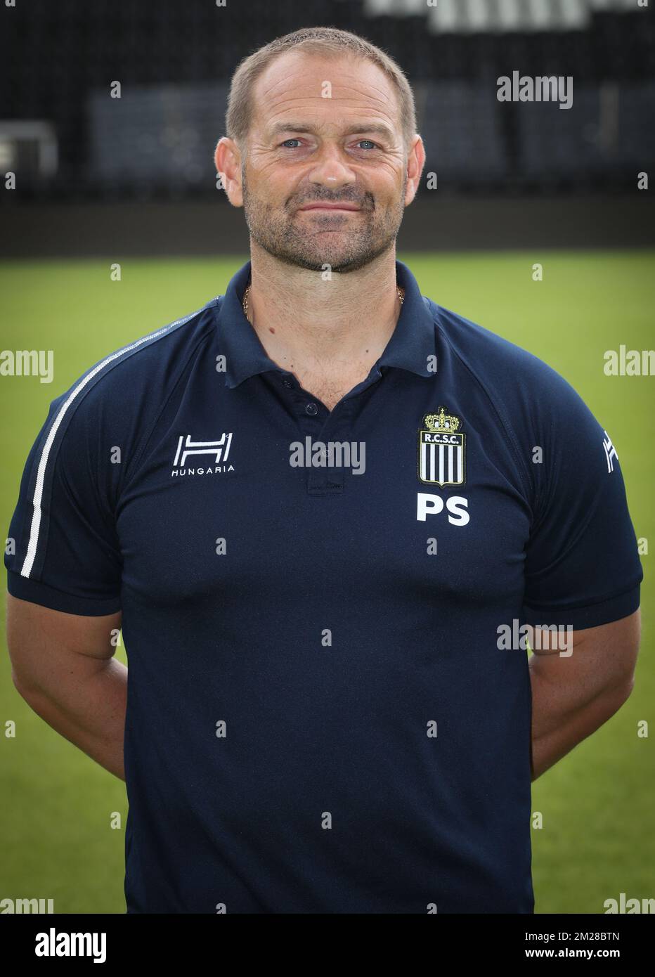 Charleroi's physical trainer Philippe Simonin poses for photographer at ...