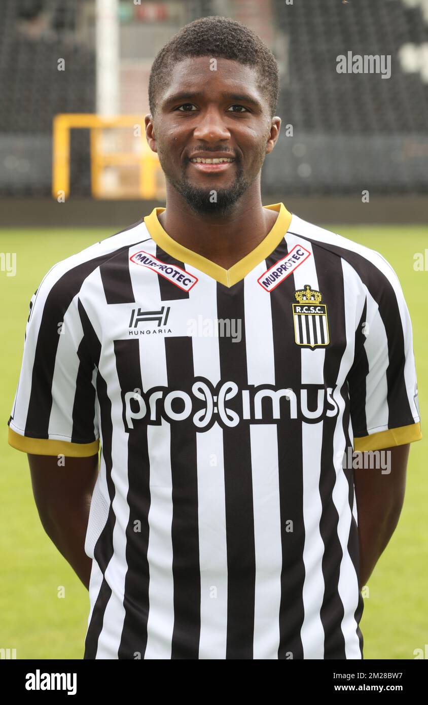 Charleroi's Clinton Mata poses for photographer at the 2017-2018 season ...