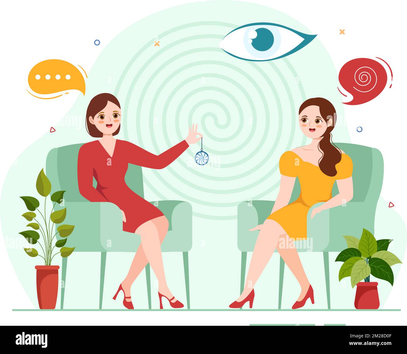 Hypnosis with Black and White Spirals Creating an Altered State of Mind ...