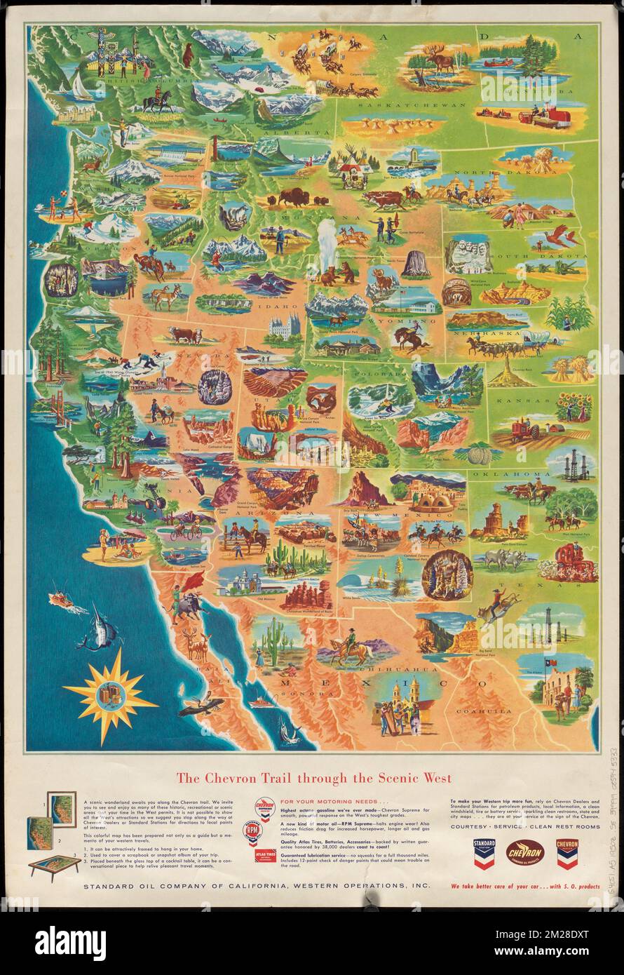The Chevron trail through the scenic west , West U.S., Maps Norman B ...