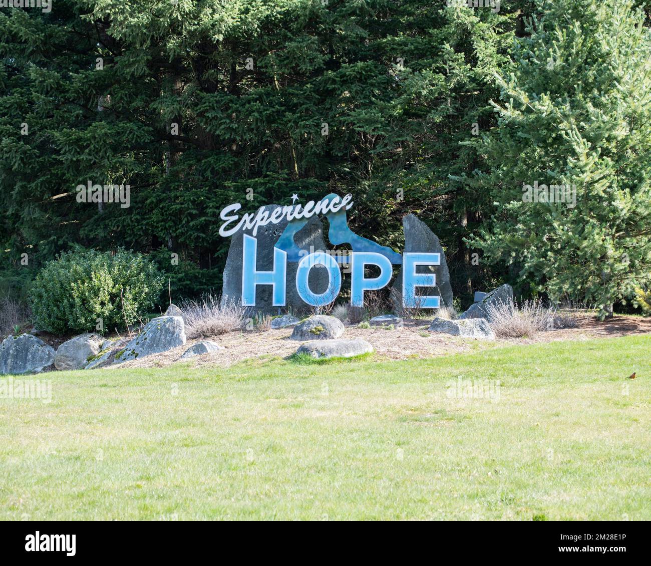 Welcome hope town sign hope hi-res stock photography and images - Alamy