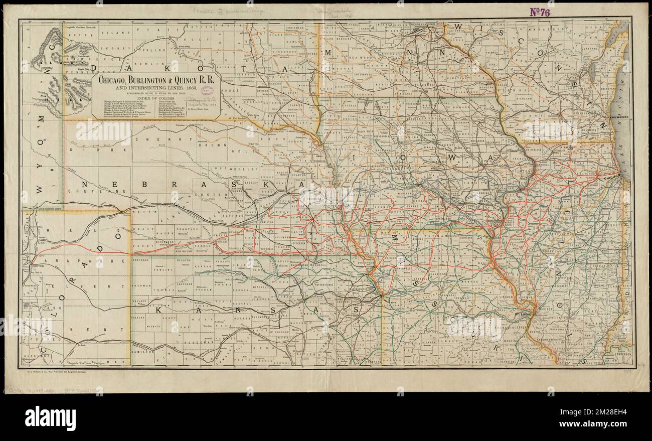Chicago, Burlington & Quincy R.R. and intersecting lines , Chicago ...