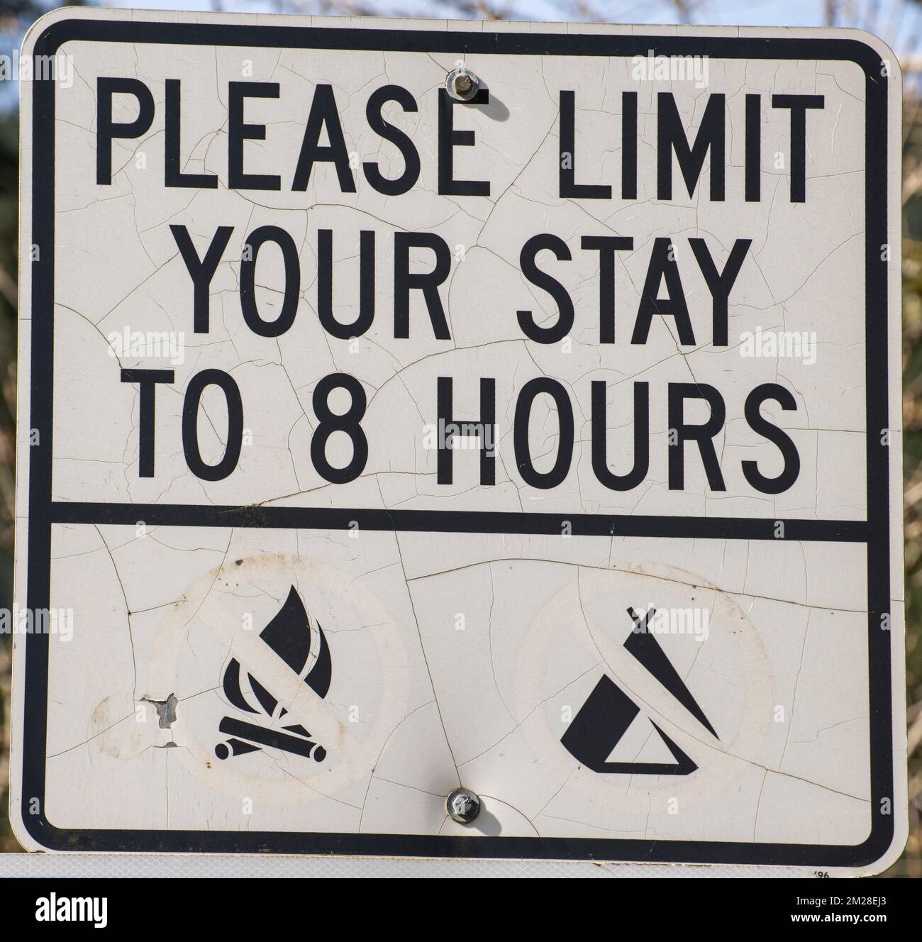 Limit your stay sign at Lake of the Woods rest area in Chilliwack ...