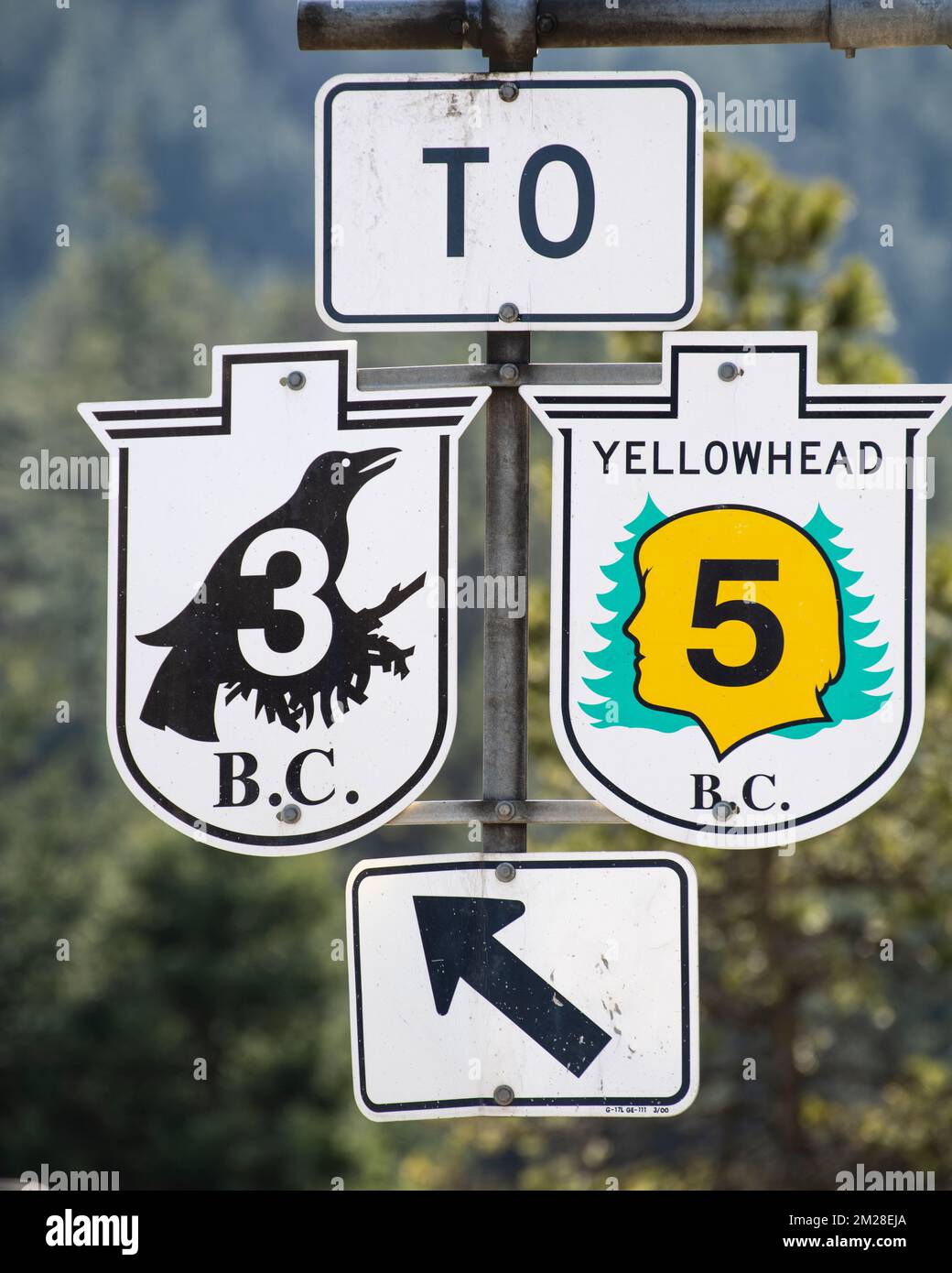 Highway junction signs in Hope, British Columbia, Canada Stock Photo ...
