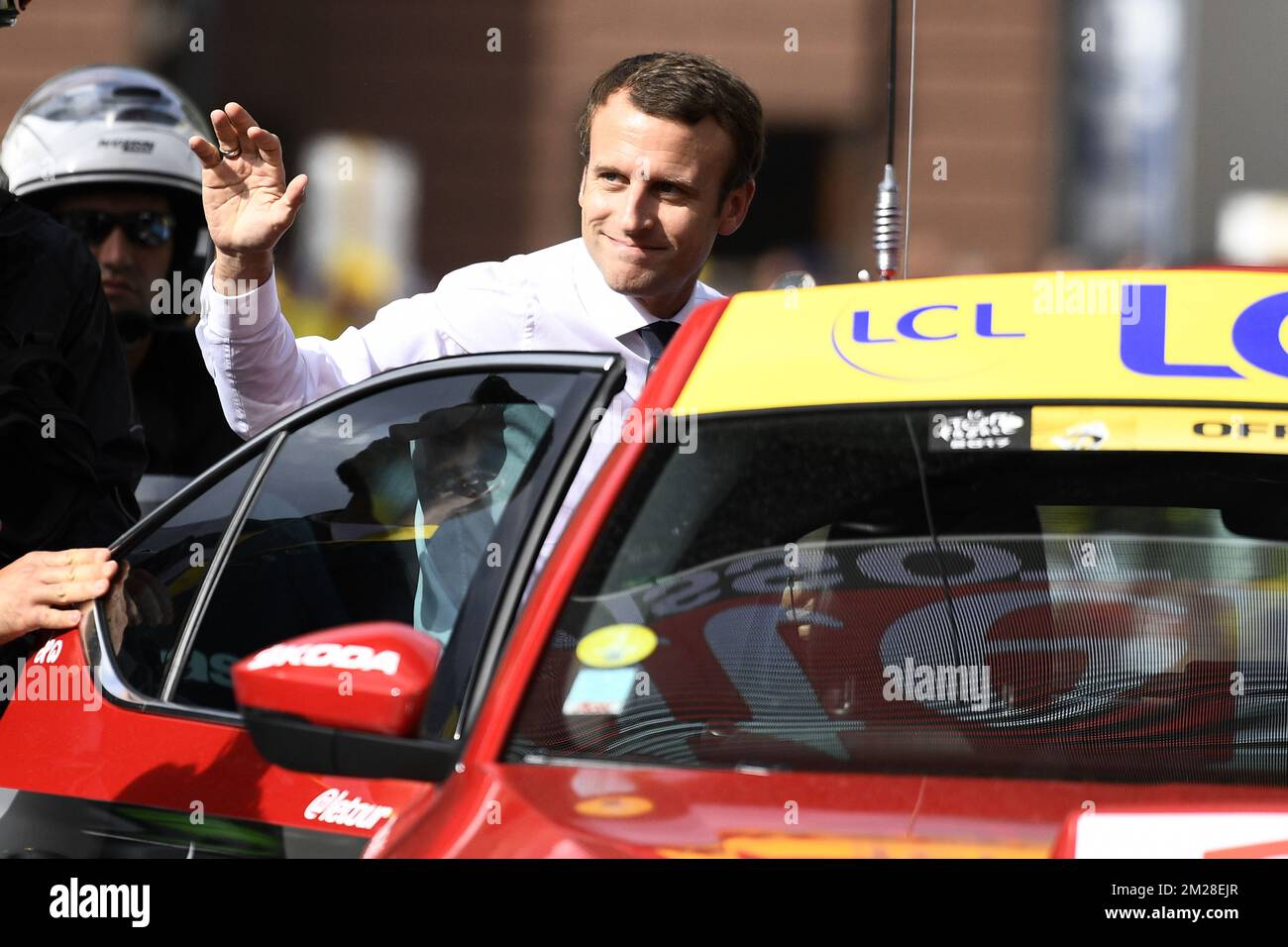 President of the French Republic Emmanuel Macron pictured before the ...