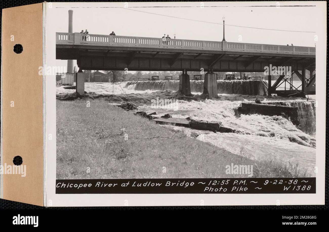 Chicopee River at Ludlow bridge, Ludlow, Mass., 12:55 PM, Sep. 22, 1938 ...