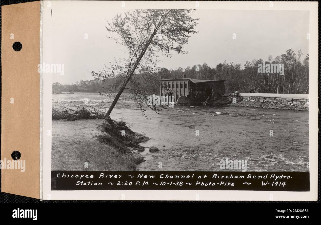Chicopee River, new channel at Bircham Bend hydroelectric station ...