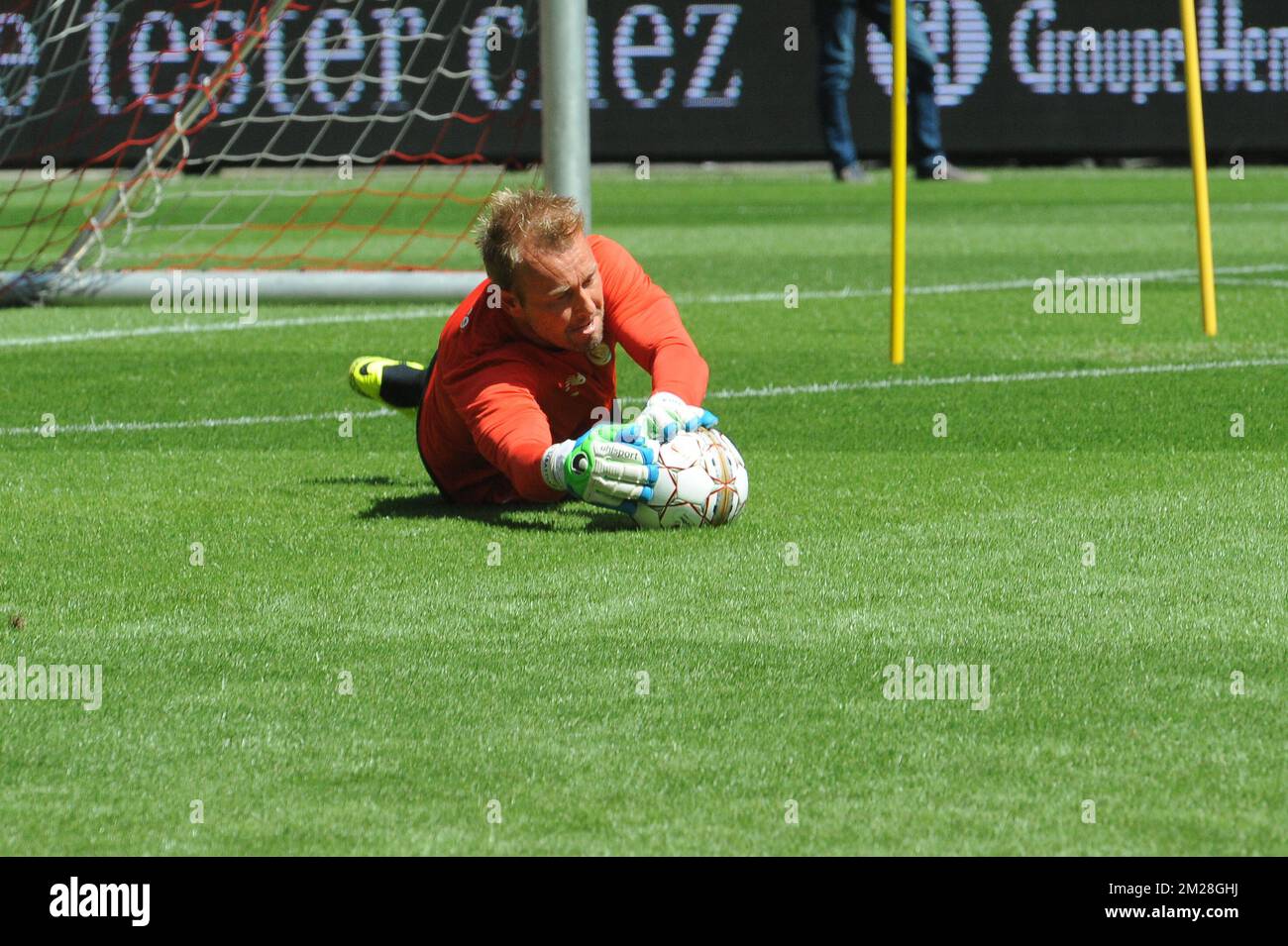 Standard's goalkeeper Jean-Francois Gillet pictured during the fan day ...