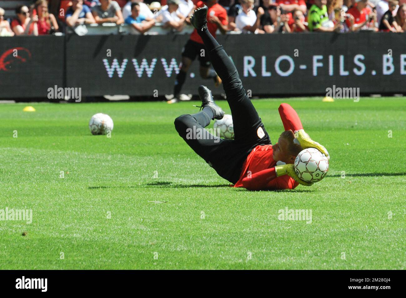 Standard's goalkeeper Jean-Francois Gillet pictured during the fan day ...