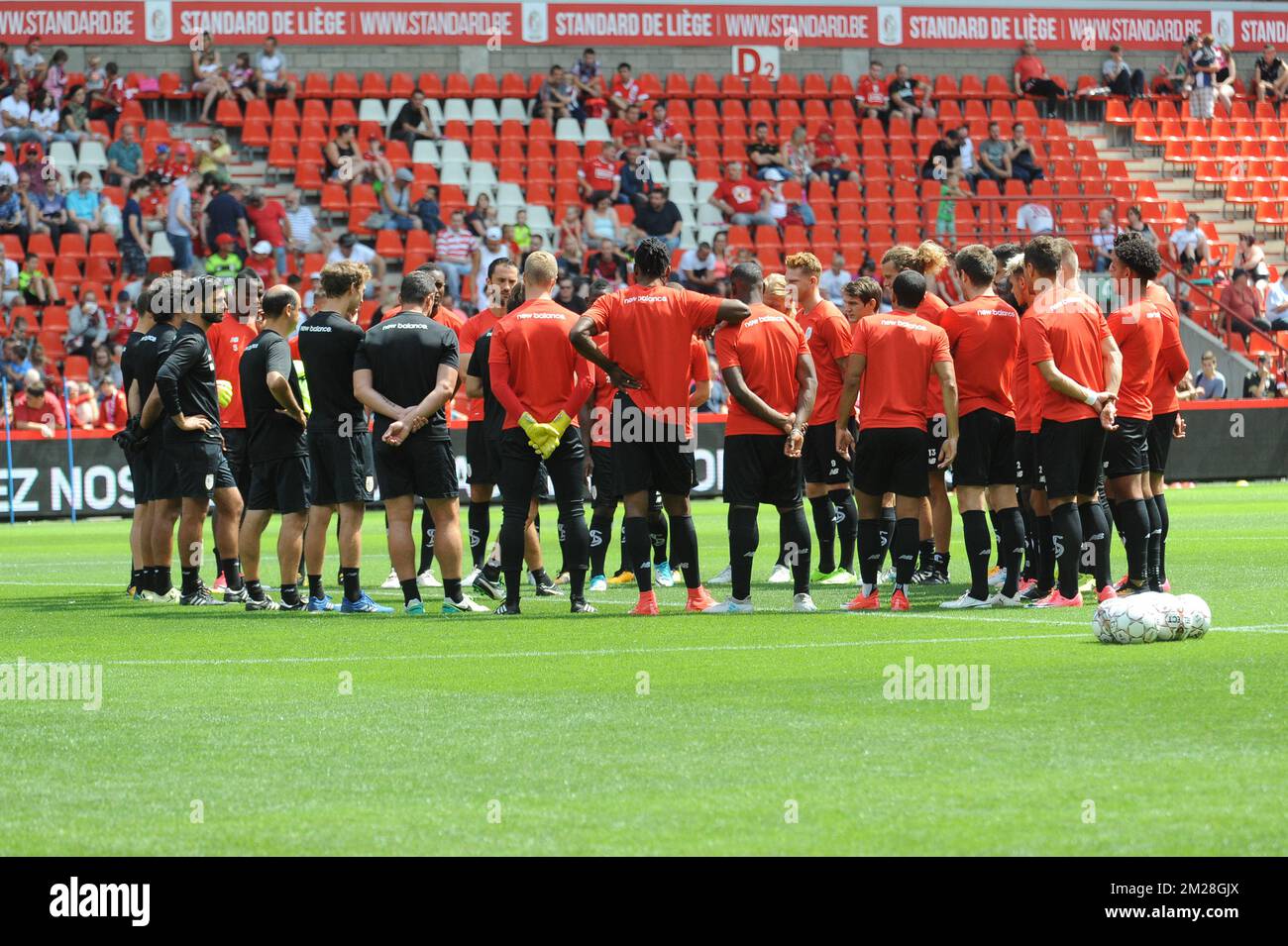 Standard's players pictured at the fan day of Belgian first league ...
