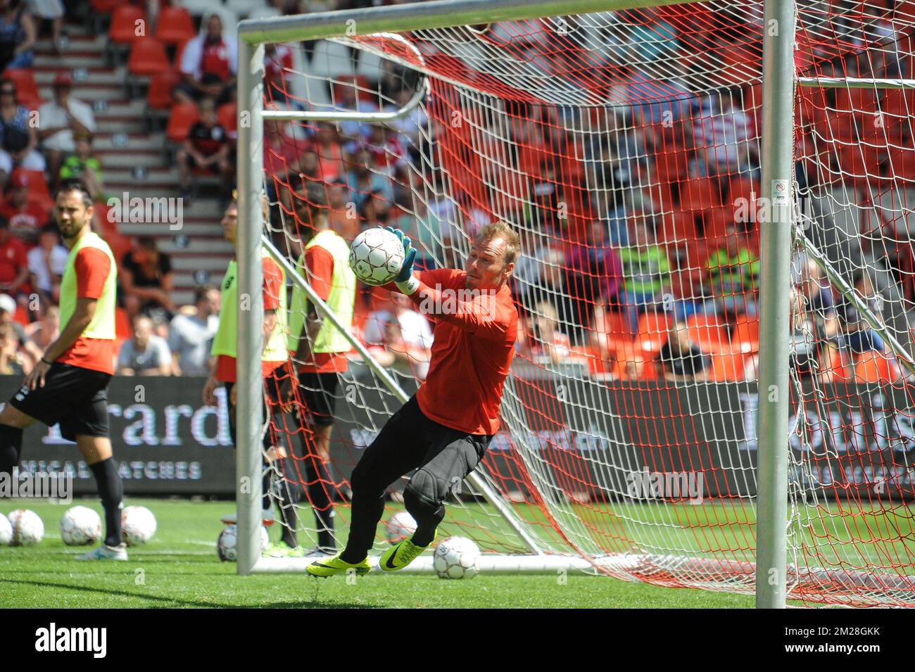 Standard's goalkeeper Jean-Francois Gillet pictured in action during ...