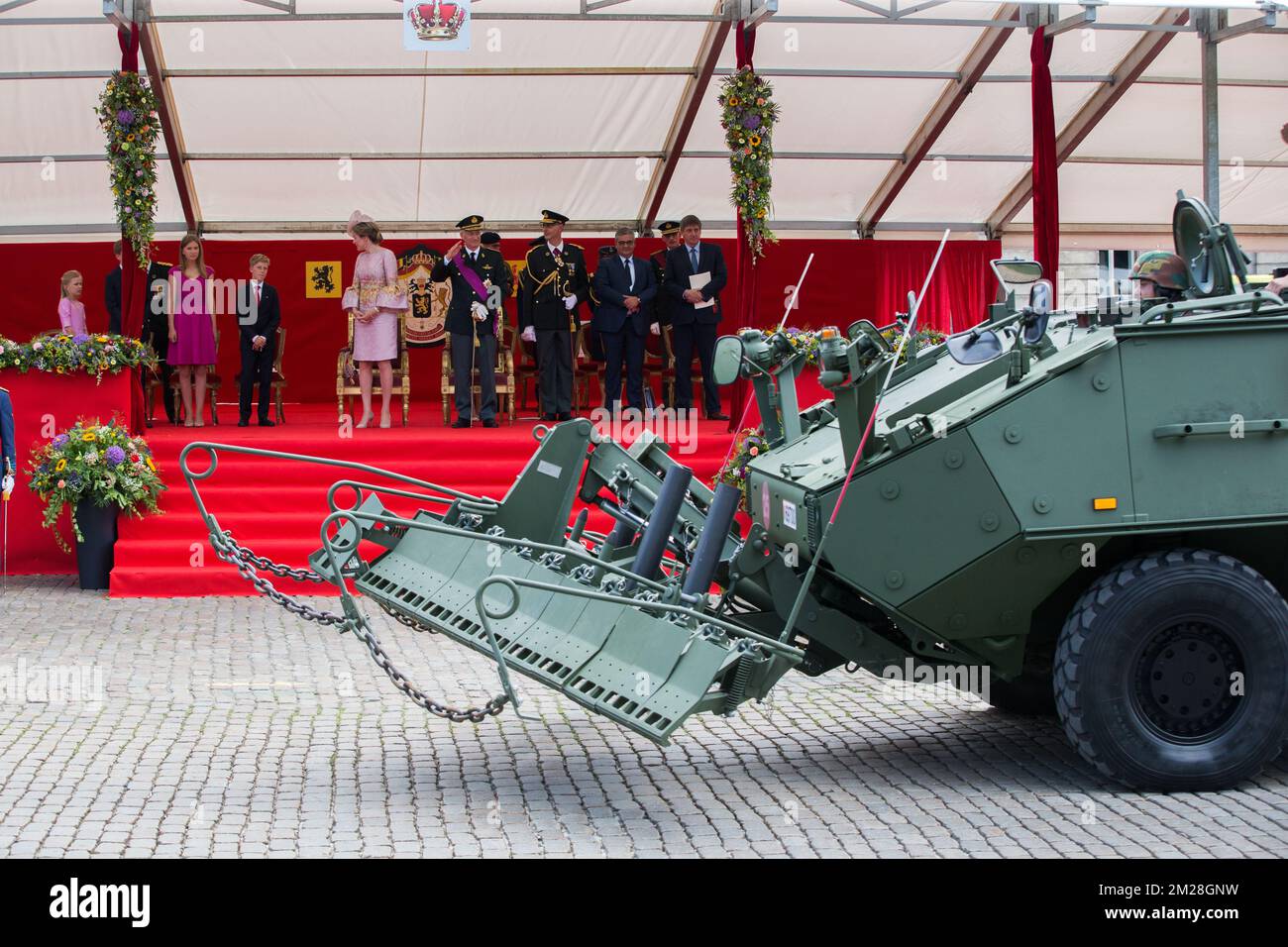 Illustration picture shows a demining vehicle Piranha Surface Mine Plow ...