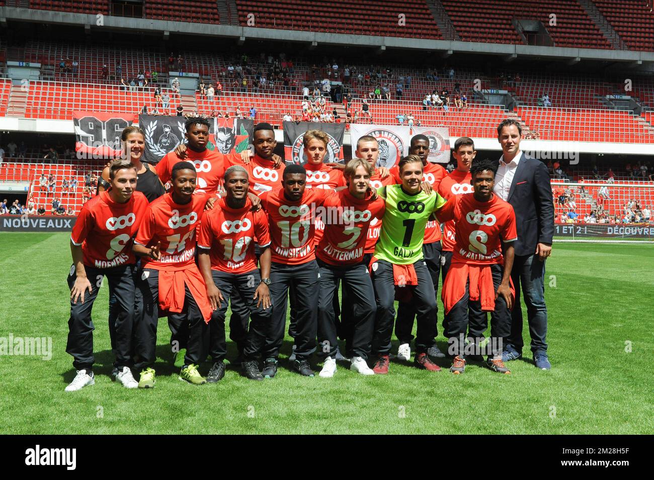 Standard's team pictured during the fan day of Belgian first league ...