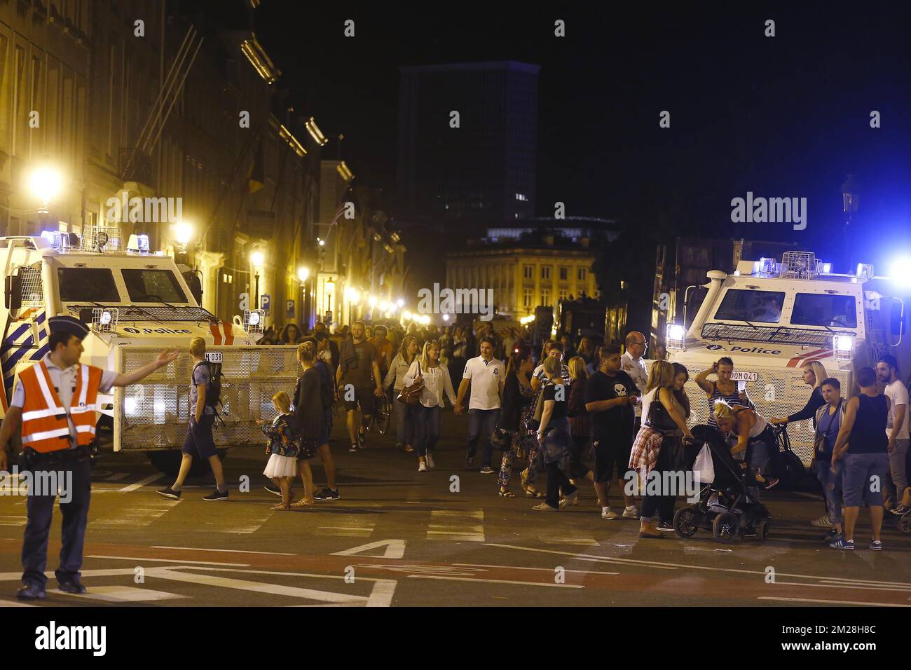 Illustration picture shows security measures during the Belgian ...