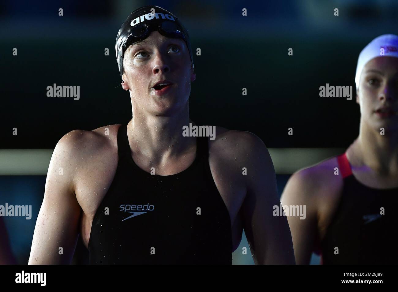 Belgian swimmer Kimberly Buys looks dejected after the semifinal of the ...