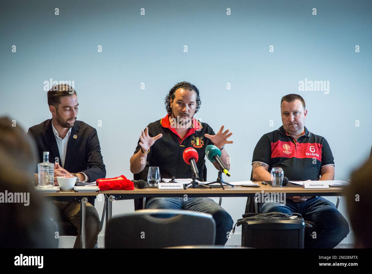 Pieter Loosveldt, Michael Vandersteen, Clement Pirotte pictured during ...